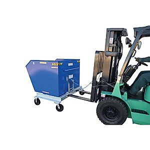 Vestil P-HOP-1.5 Portable Tilt Refuse Hopper, Steel, 2000 lb. Capacity, 49-3/8 x 53-3/8 x 52-7/8 inches (H x W x D)