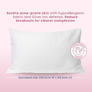 Clean Skin Club Silver-Ion Infused Pillowcase for Clearer Skin & a Fresher Sleep, Ultra Soft, Odor Fighting