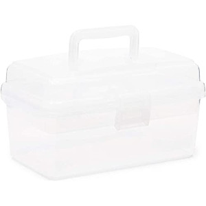 Craft Storage Box with Lid and Removable Tray (10 x 6 x 5.75 in)