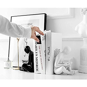 Bookend Supports HeavyDuty ， Decorative Bookends Desktop Bookends Pattern Design Decorative Metal Bookends Support Shelves Best Gifts Home Decoration