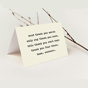 Funny Thank You Card, Sarcastic Gratitude Greeting Card, Humorous Appreciation Card, Most Thank You Cards Say Thank You Once