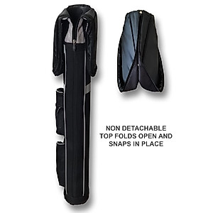 CaddyDaddy Golf Ranger Carry Sunday Range Travel Bag, Black/Silver