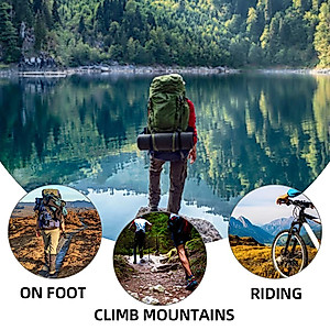 King'sGuard 40L Hiking Backpack Men Women Travel Backpack Waterproof Climbing Daypack with Rain Cover for Mountaineering Backpacking (Dark-Blue)