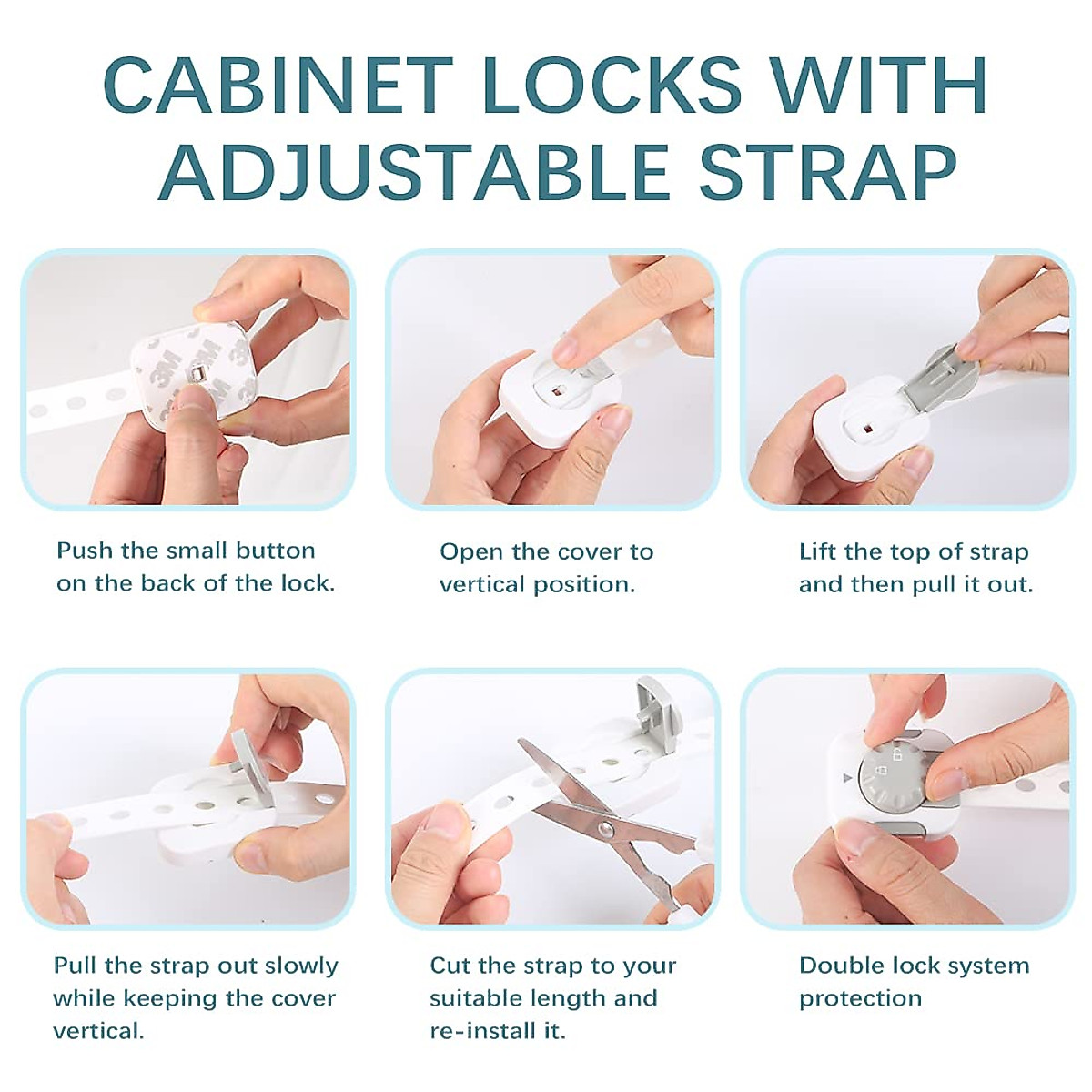 Baby Proofing Kit - Magnetic Cabinet Locks Adjustable Safety Latches for Cabinets & Drawers, Corner Protector, Outlet Covers and Door Finger Pinch Guard -Complete Baby Safty Kit (50 Pack)