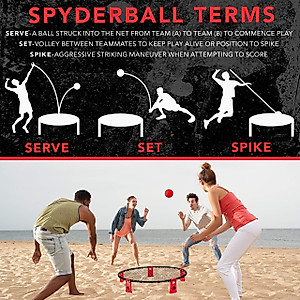 Franklin Sports Spartan Spyderball Game Set - Includes 3 Balls, Carrying Case and Rules - Played Outdoors, Indoors, Yard, Lawn, Beach - Durable Tight Net
