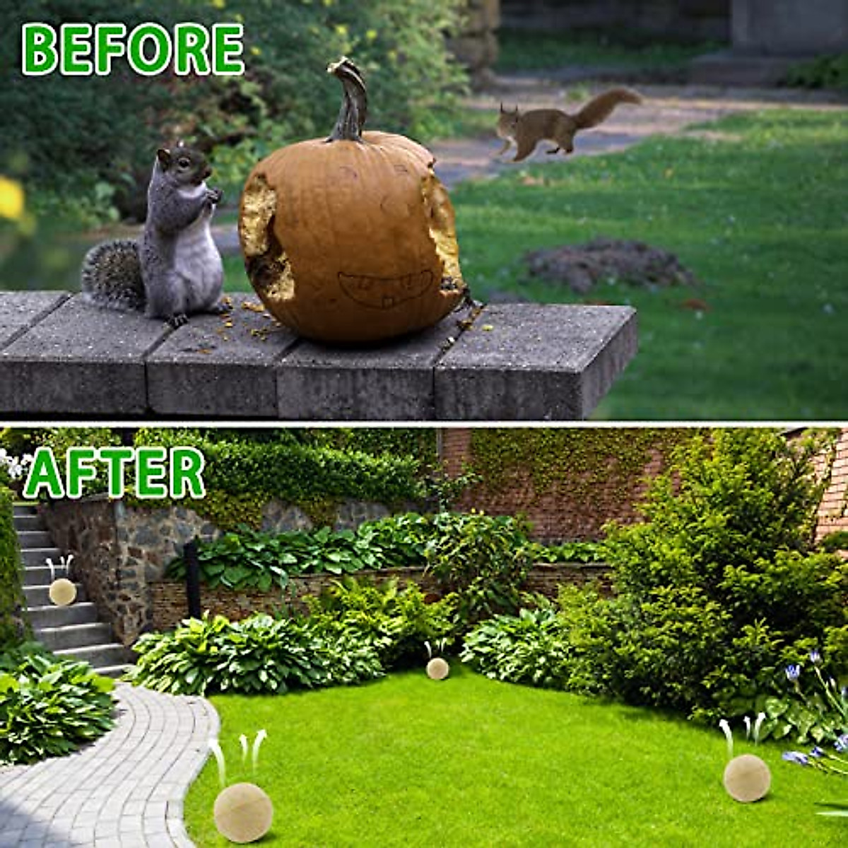 12 Pack Natural Squirrel Repellent for Outdoor Car Yard Garden Plants Indoor Bird Feeder, Peppermint Planted Ingredients Rodent Squirrel Deterrent, Keep Squirrel Mouse Away