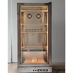 Kolice Commercial Aging Beef Showcase Freezer, Steak Aging Machine, Beef Display Showcase Freezer-268L,4 Tiers,Temperature: -5℃~ to 10℃ (23℉ to 50℉) for Hotel,Restaurant,Shopping Malls