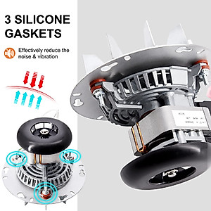 Criditpid Replacement 812-4400 Exhaust Blower Motor for Quadra-Fire Santa Fe, Castile, PelPro PP130, PP60, Pleasant Hearth PH35PS, PH50CABPS Pellet Stoves.(without Housing)