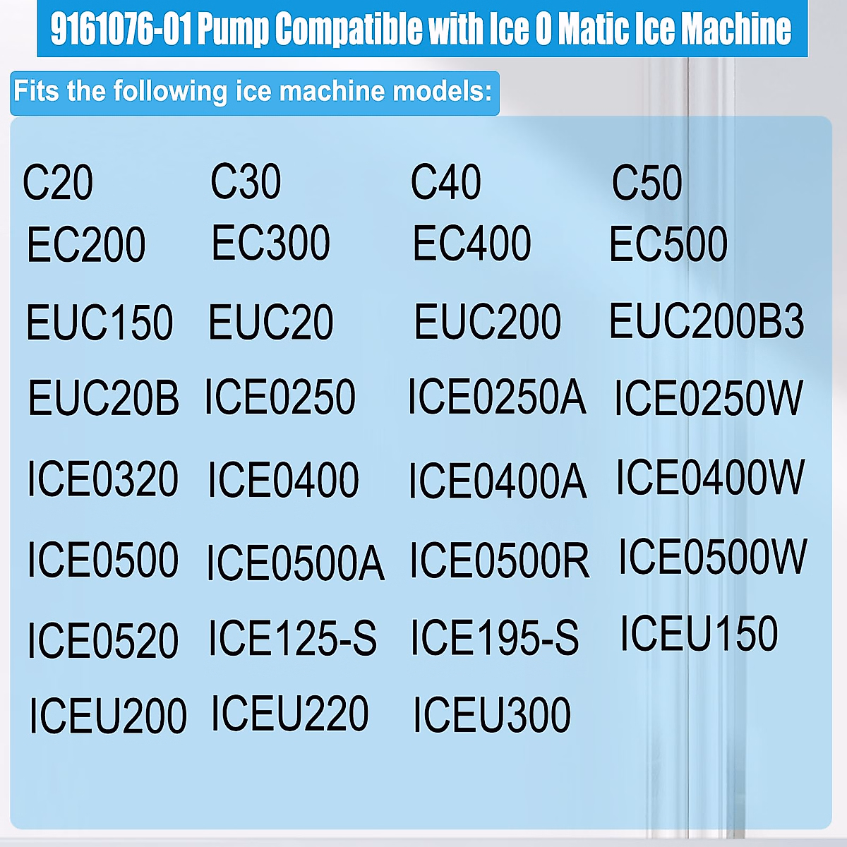9161076-01 Ice Machine Pump Motor Replacement, Compatible with Ice O Matic Ice Machine, Replaces 803338 GPP-1MH-1P HRIM-21-115 115V 60/50Hz.