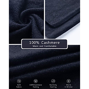 EURKEA Women’s 100% Pure Cashmere Scarf, Gloves, Beanie Hat Gift Box Set