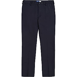 IZOD Men's American Chino Flat-Front Slim-Fit Pants, Black, 36W x 32L