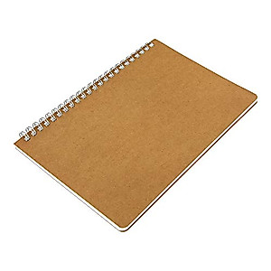 HULYTRAAT Spiral Journal Blank Sketch Book Pad, 5.5 x 8.25 Inches A5, Kraft, 80-Page 40-Sheet Drawing Notebook 2-pack (NBP2)