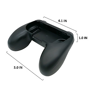 FYOUNG Hand Grips for Switch and Switch OLED Model Controllers, Grip for Switch for Joy Con - Black(2 Packs)