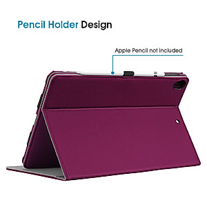 Fintie Case for iPad Air (3rd Gen) 10.5" 2019 / iPad Pro 10.5" 2017 - [Corner Protection] 360 Degree Rotating Smart Protective Stand Cover w/Pencil Holder, Auto Sleep/Wake, Purple