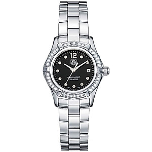 Tag Heuer Aquaracer Diamond Ladies Black Dial Swiss Quartz Watch WAF141D.BA0813