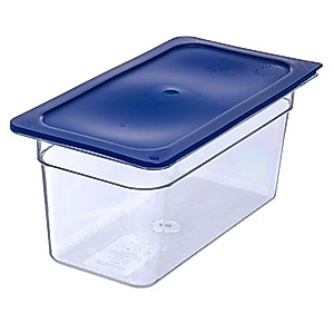 Carlisle FoodService Products 3058060 Smart Lids Third Size Polyethylene Lid, Dark Blue (Pack of 2)