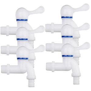 Veemoon 6pcs Clothes Machine Faucet Sink Faucet Bathtub Water Tap Bathroom Accessories Sink Accessories Kitchen Faucet White Faucet Outdoor Faucet Laundry Faucet White Tap Pp Small Faucet