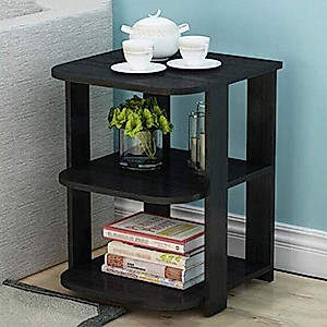 SJYDQ Nightstand,Fashion Space Station Multi Tier Cubic Night Stand Storage Bedside Table，with 2 Tier Shelving End Lounge