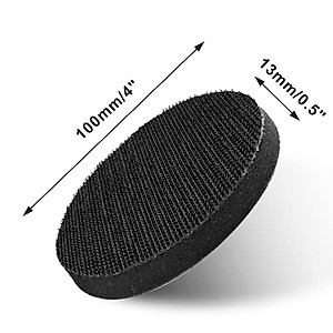 Kyuionty 5 Pack 4 Inch Hook and Loop Soft Sponge Cushion Buffer Pad, Foam Sponge Buffer Backing Pad Soft Density Interface Pad for Polishing and Buffing