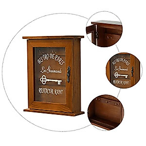 Veemoon Wooden Key Box Farmhouse Key Holder Decorative Key Box Wooden Wall Key case Wall Mount Entryway