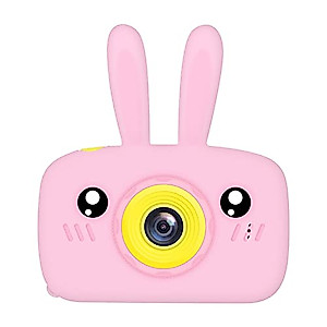 Kids Camera, Rabbit Shape Video LCD Screen Kid Camera, Kids Camera for Girls, USB Data Transfer Kids Digital Camera, Battery Powered Toddler Camera Pink