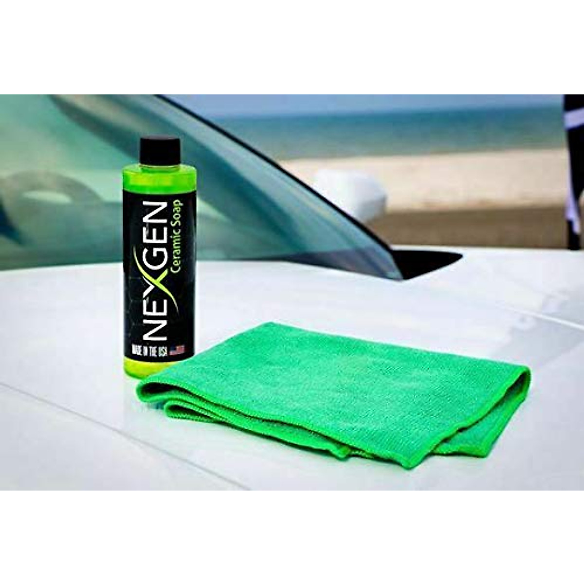Nexgen Premium Ceramic Car Wash Soap - Build Ceramic Coating During Wash on Cars, Trucks, Boats and Bikes - SiO2 Shampoo Works with Foam Guns, Cannons, Pressure Washer, Bucket and Wash Mitt (8 oz)