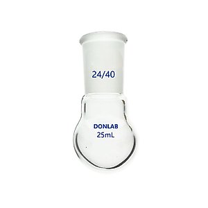 DONLAB FLK-01-25 ASTM STD Glass 25ml 24/40 Joint Single Neck Round Bottom Boiling Flask