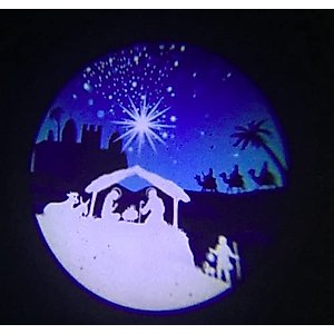 Beffy Arts Nativity Scene Outdoor Projector, Christmas in Bethlehem, Christian Themed holy Night Scene for Christmas Outdoor Lighting Outdoor Decoration