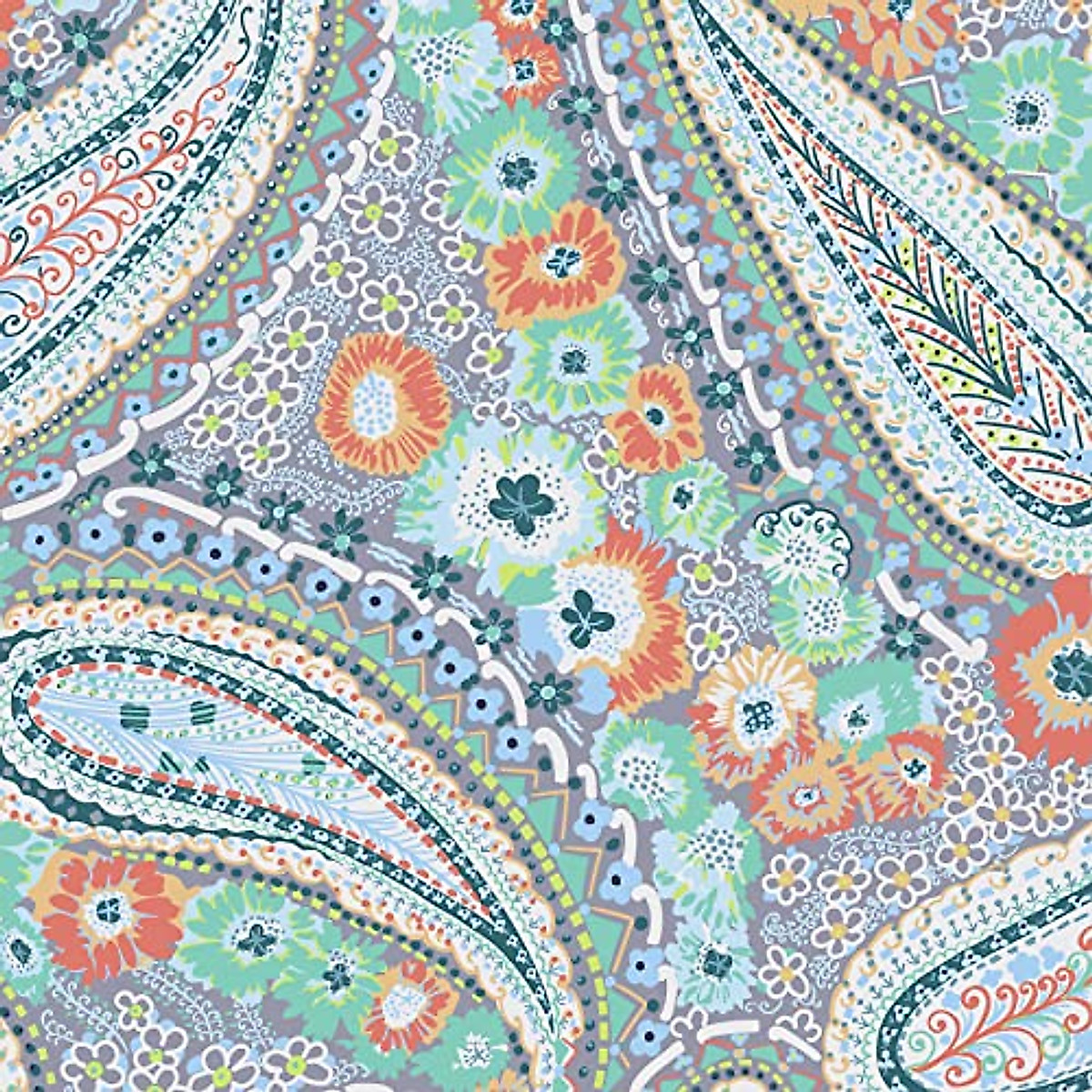 Vera Bradley Women's Cotton Wide Lanyard, Citrus Paisley - Recycled Cotton, One Size