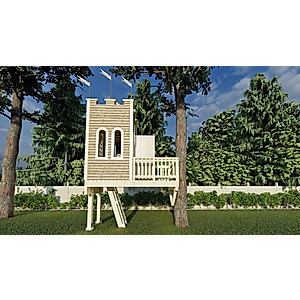 The Enchanted Castle © 1 Tree 2 Post Treehouse Plan