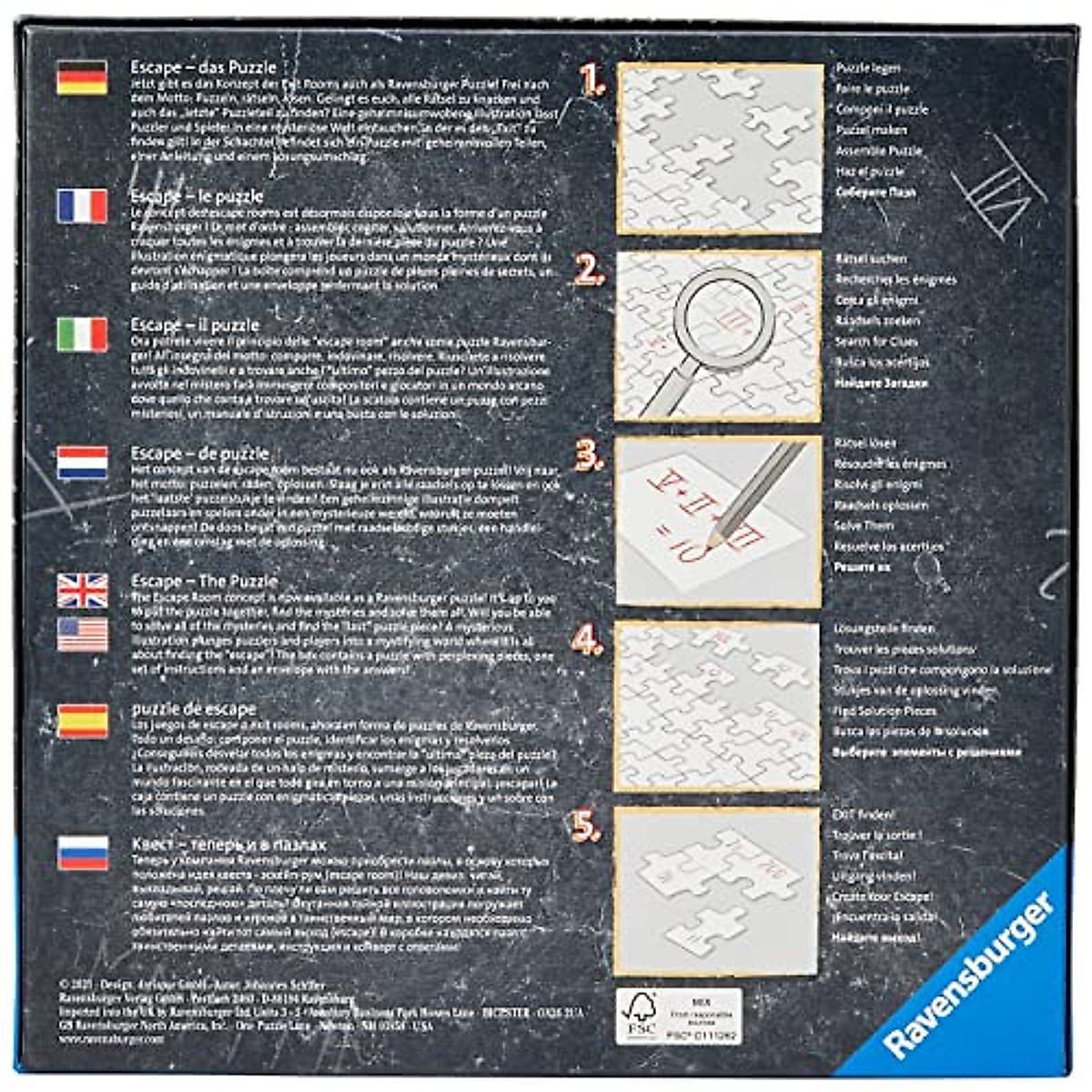 Ravensburger Escape Puzzle Submarine - 759 Piece Jigsaw Fun for Kids and Adults 12+ | Unique Escape Room Experience | Precision Fit Pieces for Puzzle Lovers