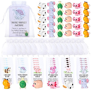 Yeaqee 90 Pcs Mixed Animal Thank You Gift Set, Includes Resin Toys, Thank You Cards, and Bags, Ideal for Employee Appreciation, Graduation, Birthday, Christmas, Wedding