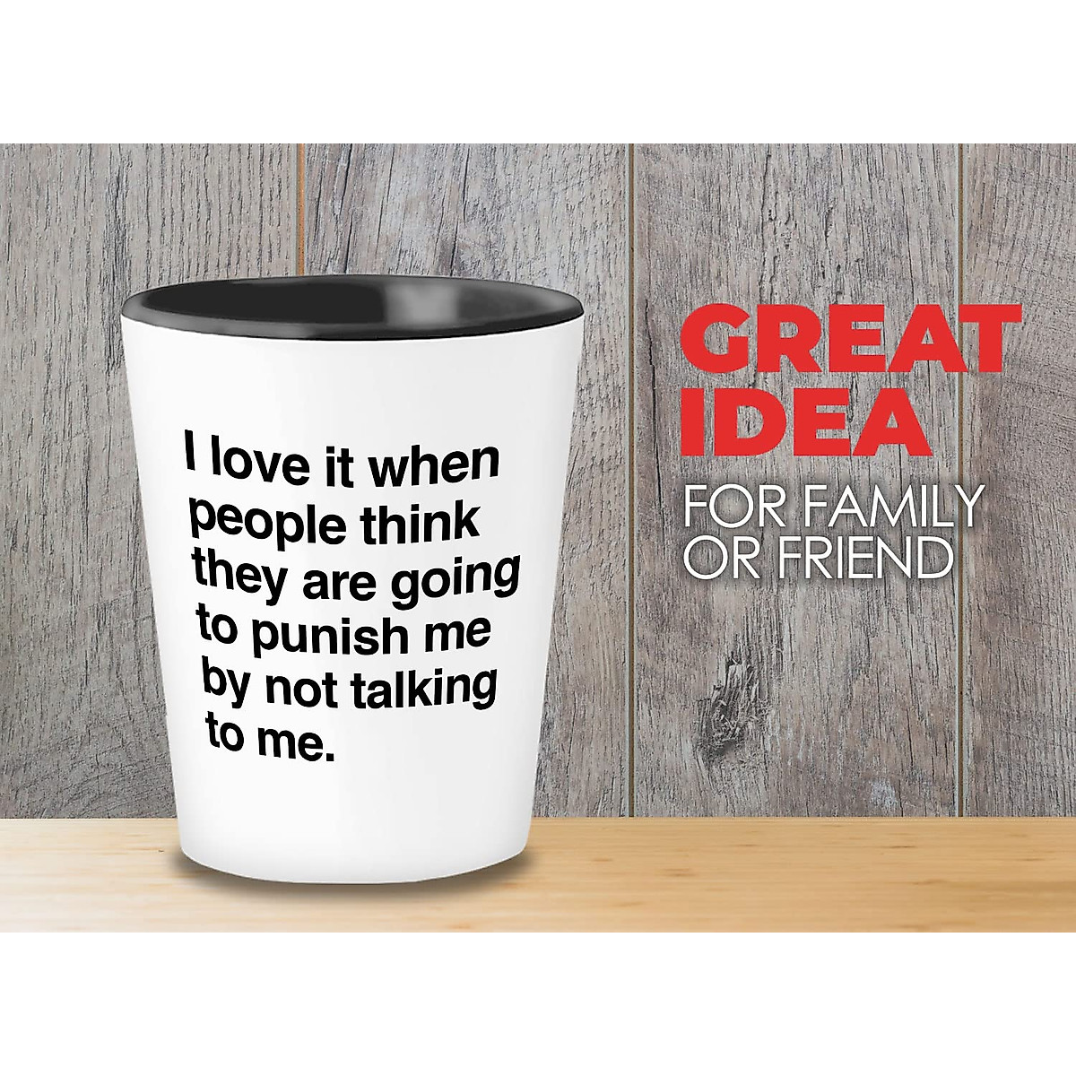 Bubble Hugs Witty Sarcasm Shot Glass 1.5oz - I Love It When People Think - Funny Sarcastic Comedy Adult Humor Hilarious Sneering Jokes Savage