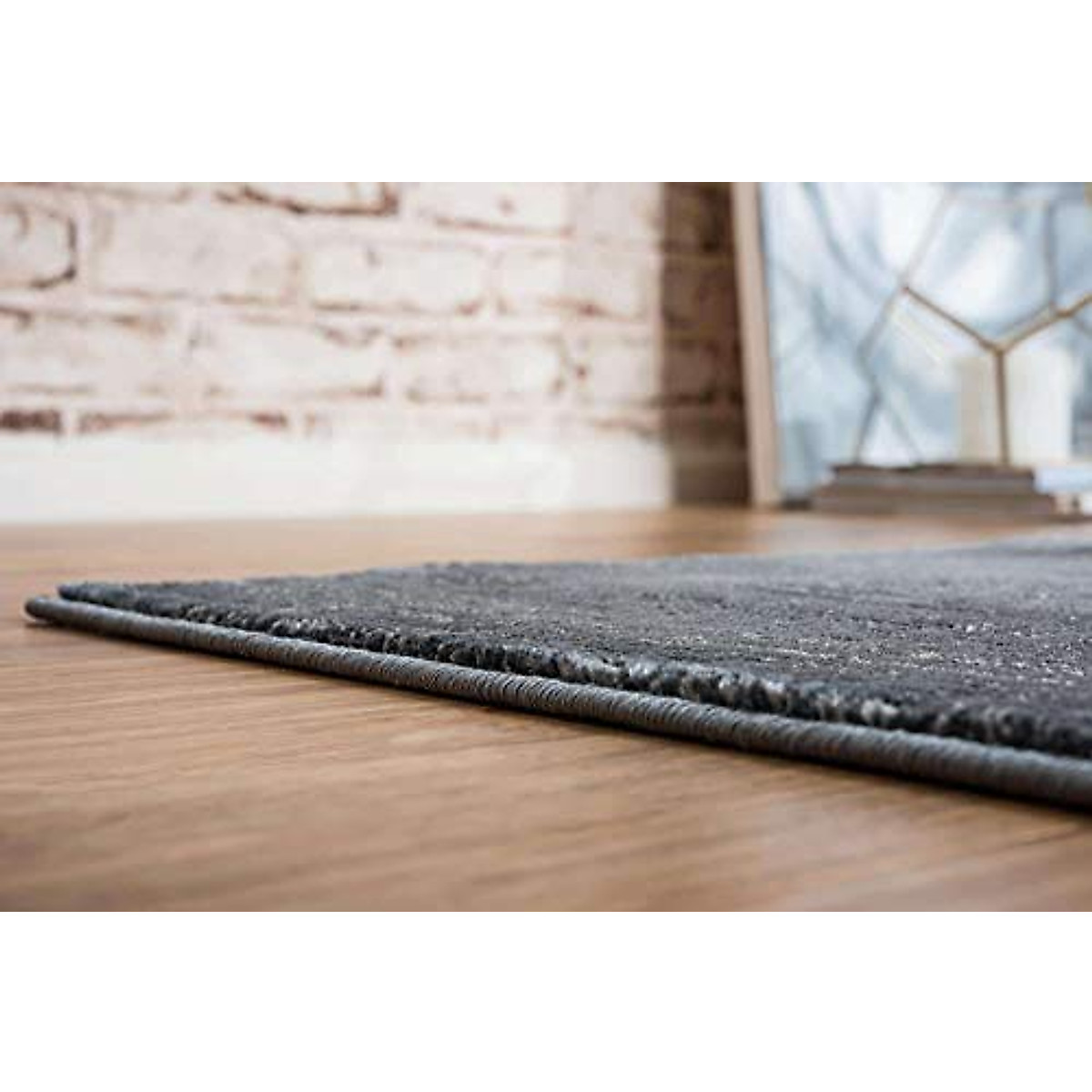 Unique Loom Uptown Collection by Jill Zarin Collection Textured Solid Geometric Modern Navy Blue Area Rug (9' 0 x 12' 0)