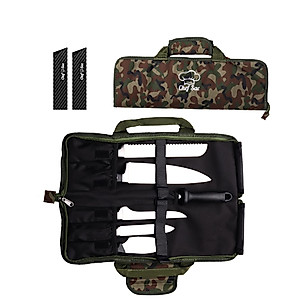 Chef Sac Chef Knife Roll Bag Case with 2-Pack Knife Guards (8.5") Included