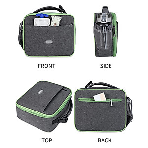 Amersun Kids Lunch Box with Multi-Pockets-Durable & Keep Food Warm Cold & Double Insulated School Lunch Cooler Bag with Water-Resistant Fabric for Kids, Girls, Boy-Children Lunch Tote (Grey)