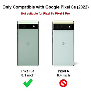 Cresee Case for Google Pixel 6a (2022) 6.1 Inches, with Camera Protection Reinforced Corner Bumper, Crystal Clear Cover Slim Fit Shockproof Flexible TPU Phone Case for Pixel 6a - Transparent