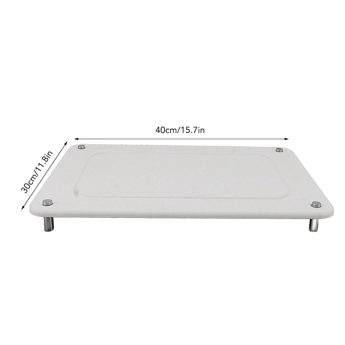 Jeanoko Drying Mat, Fast Drying Sink Tray Anti Slip Water Absorption Diatomaceous Earth Sink Caddy Organizer Sponge Holder Stand for Bathroom Kitchen (White) Tableware