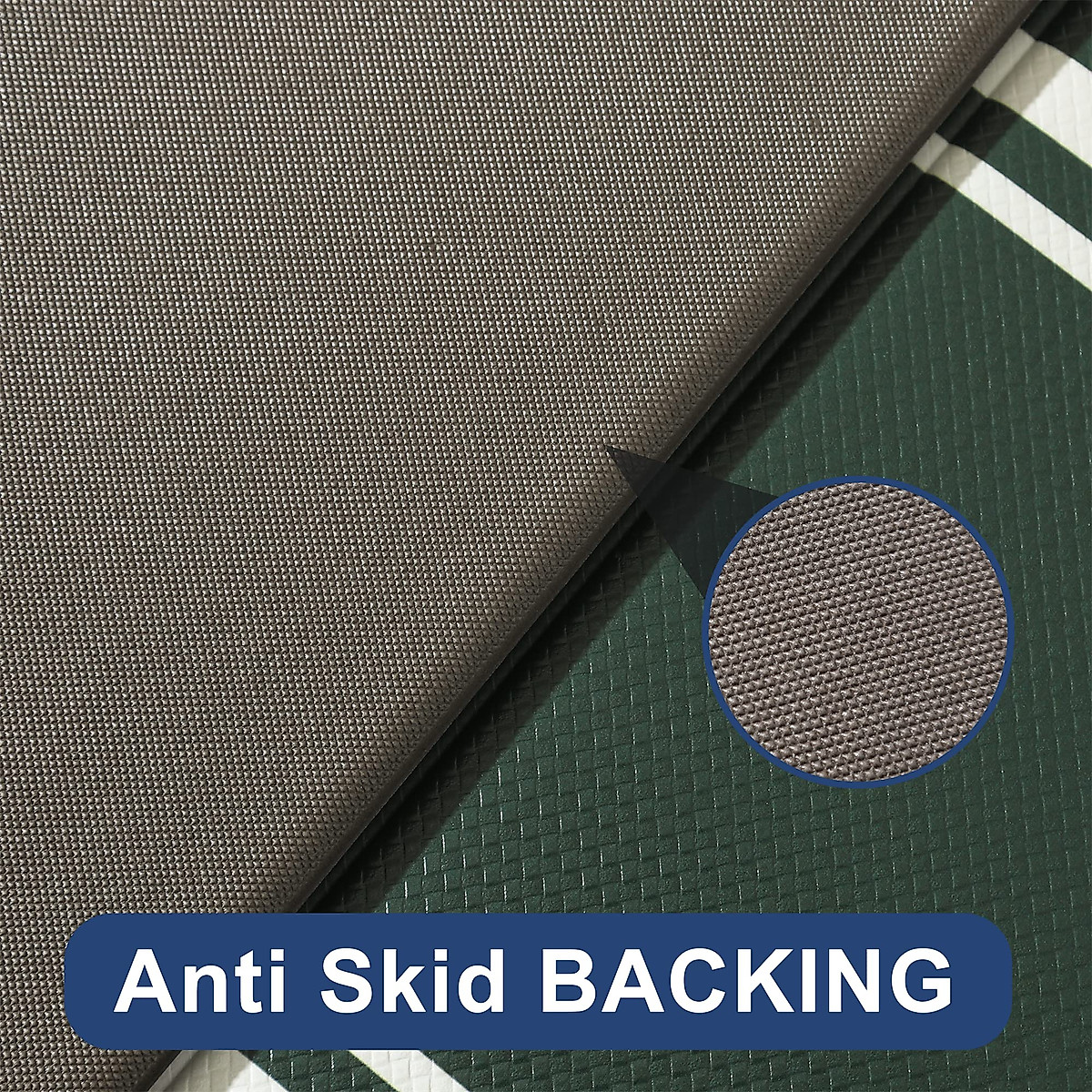 COSY HOMEER Kitchen Mat – 2/5 Inch Thick Anti Fatigue Floor Mat, Standing Desk Mat – Comfort Foldable Kitchen Rug, Easy Storage,Durable Stain Resistant Non-Slip(17" x 48", Black)