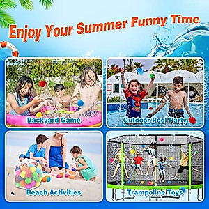 HiDiT Yv 70PCS Reusable Water Balls,Soft Cotton Splash Water Soaker Balls for Outdoor Water Toys Games,Reusable Water Balloons Beach Balls for Kids Adult Fun Summer for Backyard