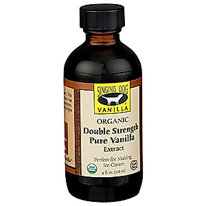 Singing Dog Organic Double Strength Pure Vanilla Extract, 4oz