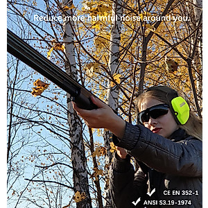 PROHEAR 016 3 Pack Ear Protection Safety Muffs for Shooting, NRR 26dB Slim Hearing Protector for Gun Range, Hunting