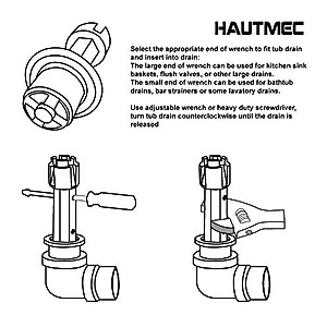 HAUTMEC Tub Drain Remover Wrench PL0030