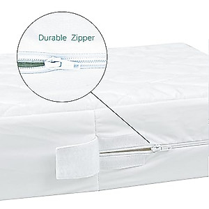 Zippered Crib Mattress Protector - Waterproof Crib Mattress Encasement, Breathable and Absorbent, 6 Sides Fully Encased Crib Mattress Cover.