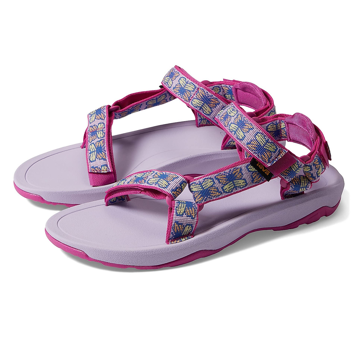 Teva Hurricane XLT 2 Sandal, Butterfly Pastel Lilac, 3 US Unisex Little Kid