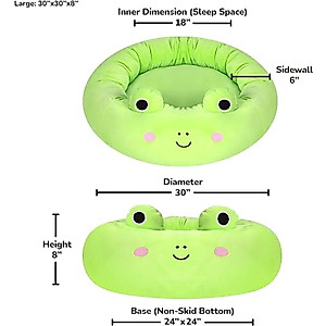 Squishmallows 30-Inch Wendy Frog Pet Bed - Large Ultrasoft Official Squishmallows Plush Pet Bed