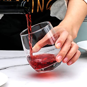 Cadamada Wine Glasses,12oz Stemless Wine Glass,for Red or White Wine,High-end Banquet, Party, Bar, Wedding, Gift (24 pcs)