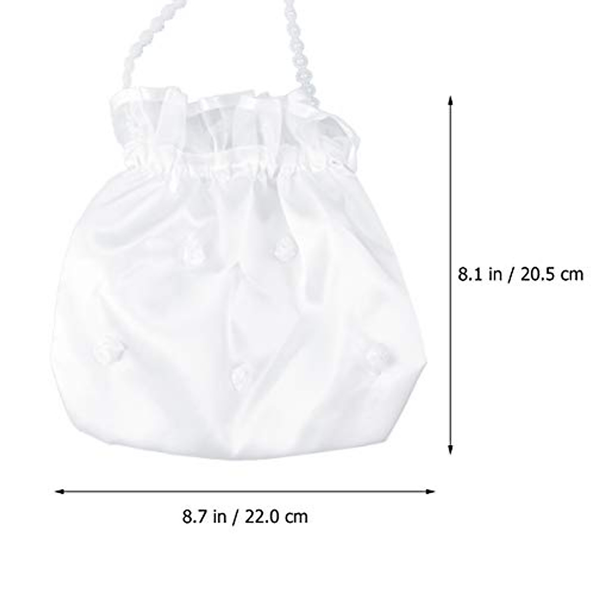 Satin Bridesmaid Handbag Money Bag Bridal Dolly Bag Wedding Party Handbag Bridesmaid Flower Decorated Dolly Bag Bridal Purse for Wedding Bridal Dolly Bag Favor Bridesmaid Dolly Bag