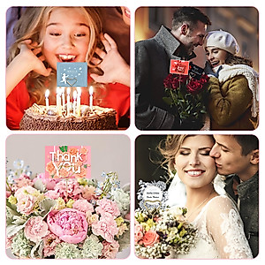 YUXIANLB Floral Card Holder Heart Metal Card Clip Stand Flower Bouquet Accessories 20Pcs Floral Supplies Photo Love Clip Sticks for Wedding Birthday Cake Party Table Number Menu Note Memo Arrangement