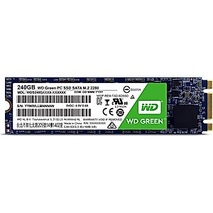 Western Digital 240GB Green M.2 2280 Internal Solid State Drive Model WDS240G1G0B